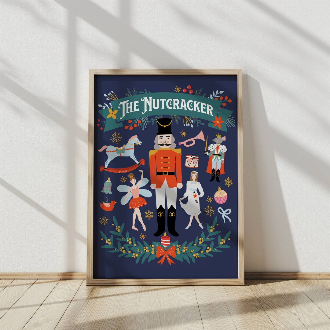 Nutcracker Digital Print Christmas Ballet Poster the Nutcracker ...
