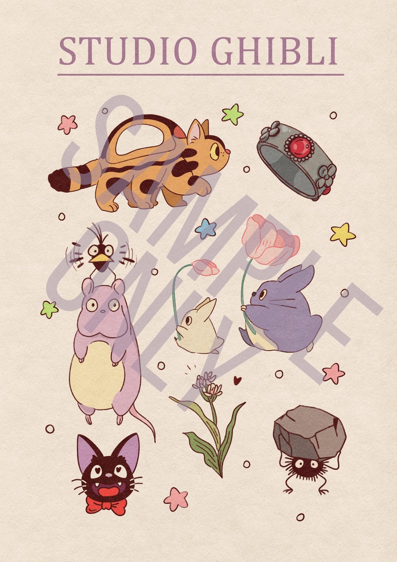 Studio Ghibli Poster - Printable - Etsy
