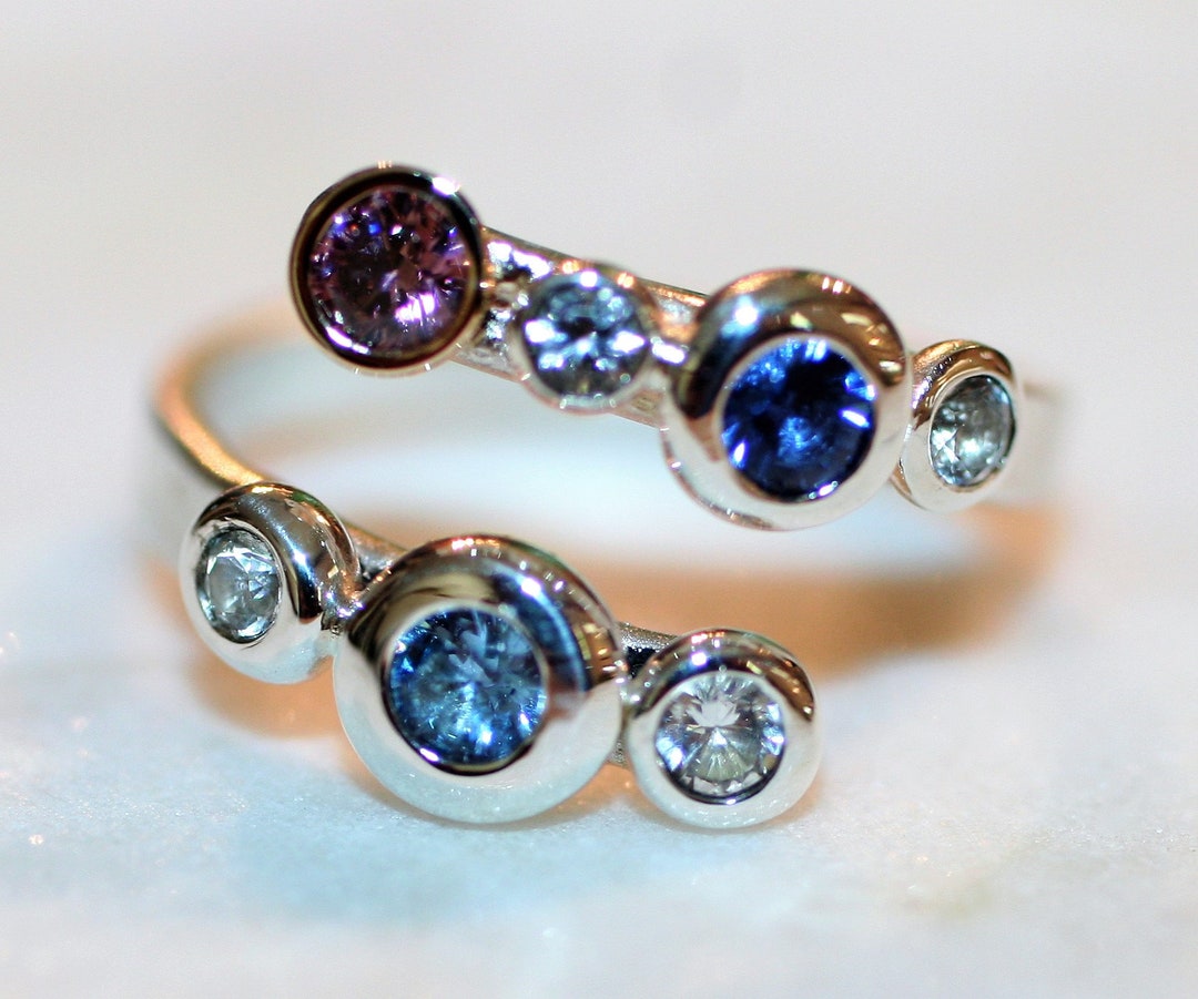PEBBLED GEMSTONE RINGS * Unique Delicate Styling * Argentium Silver ...