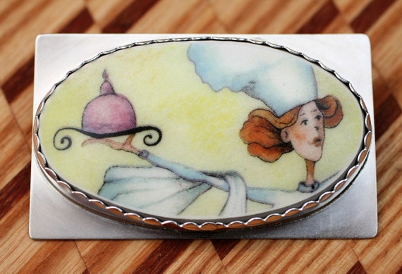 FEMALE CHEF BROOCH La Femme Chef Design Fine China - Etsy