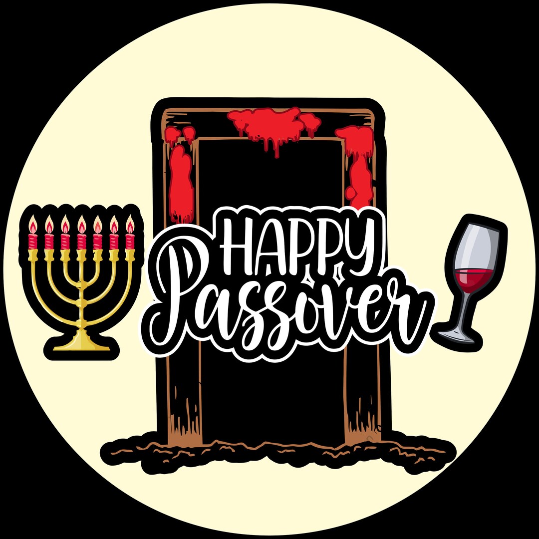 Jewish Holydays Happy Passover Sticker for Bags, Envelopes, and Much ...