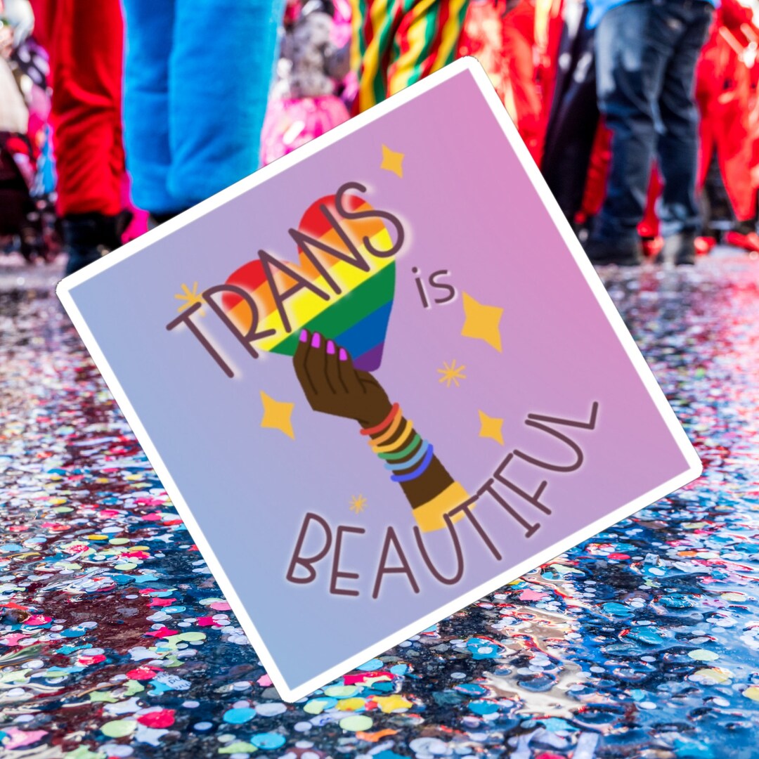 Trans is Beautiful Sticker - Etsy