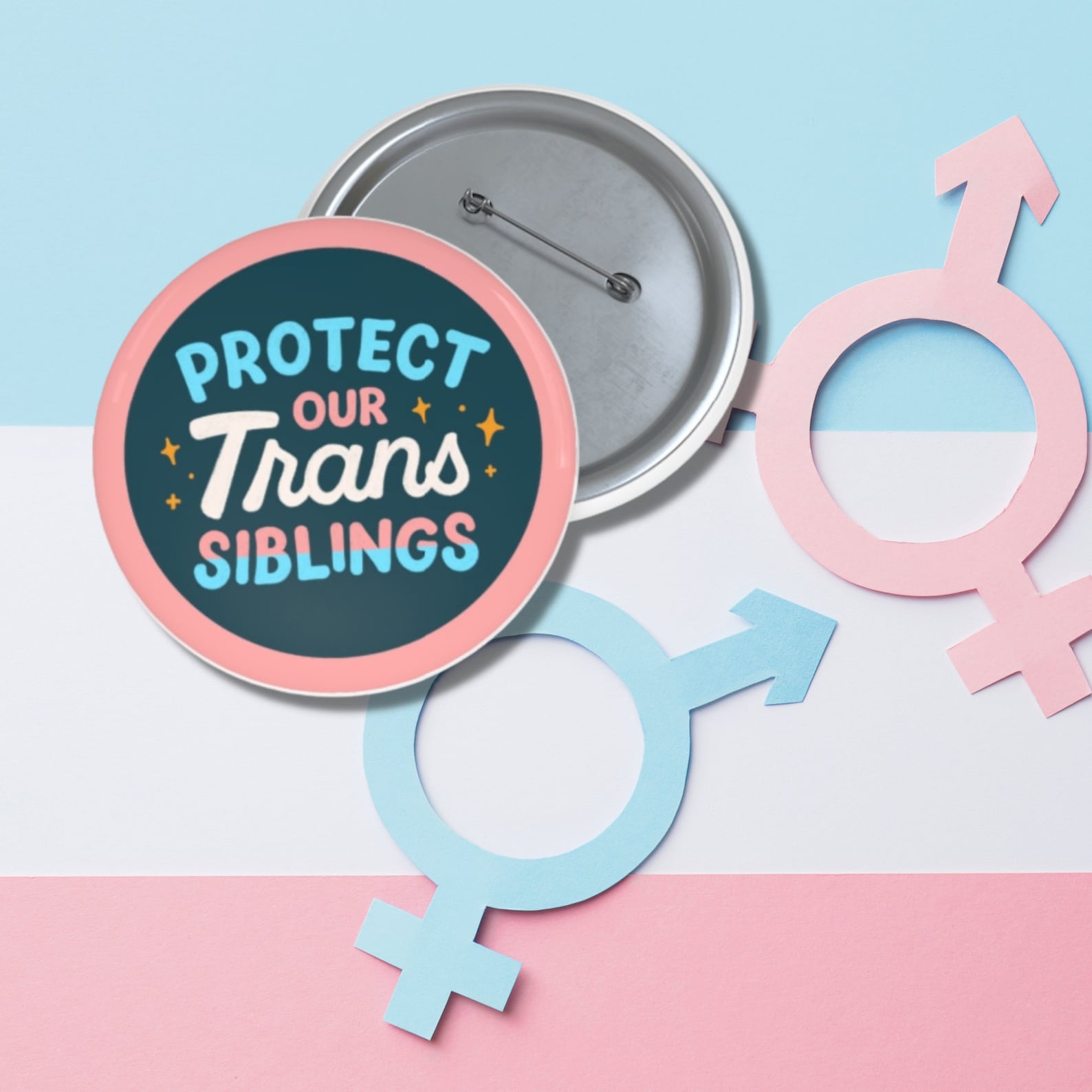 Protect Trans Siblings Transgender Rights Pin Pride Button - Etsy
