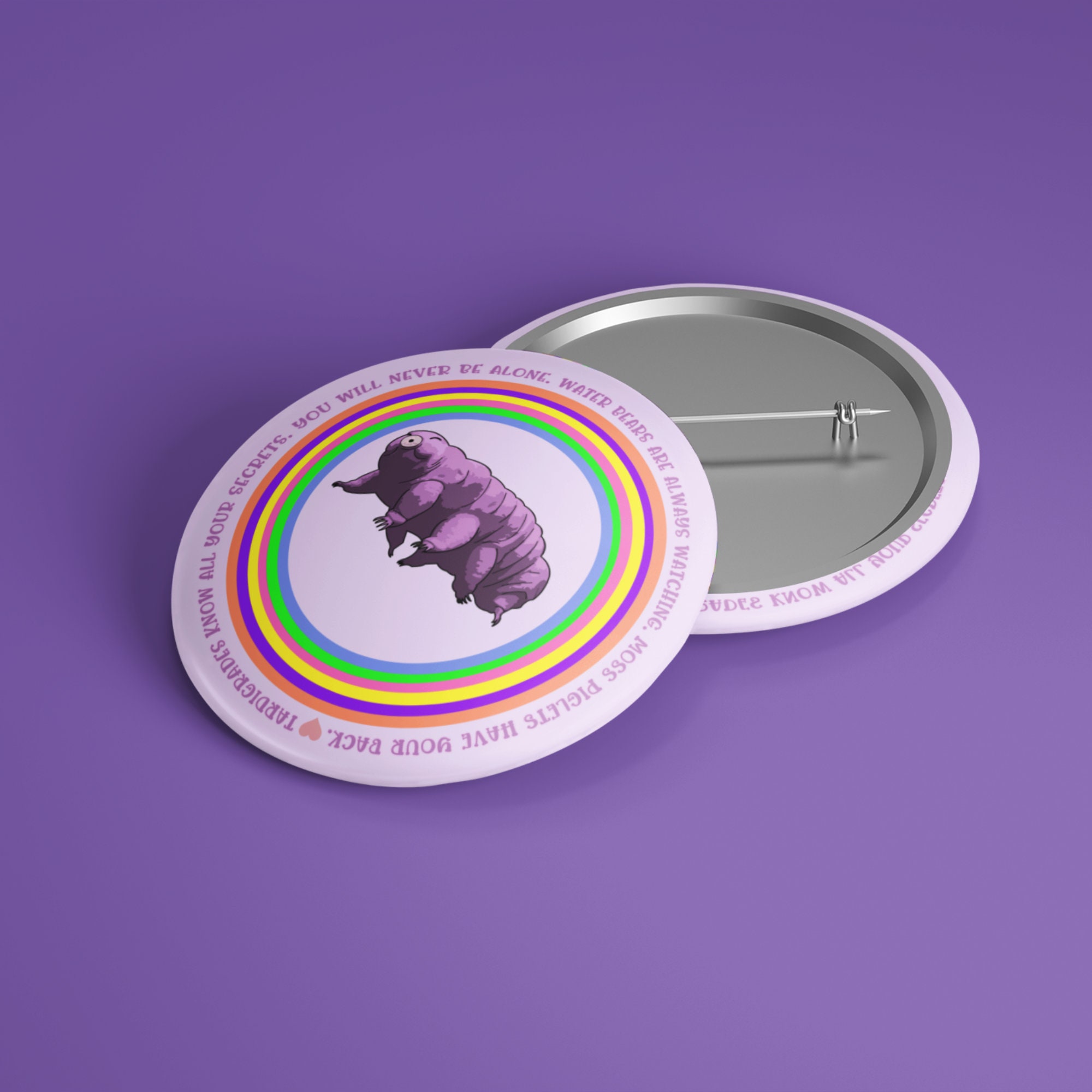 Tardigrade Pin Water Bear Microbiologist Gift Pinback Buttons Science ...