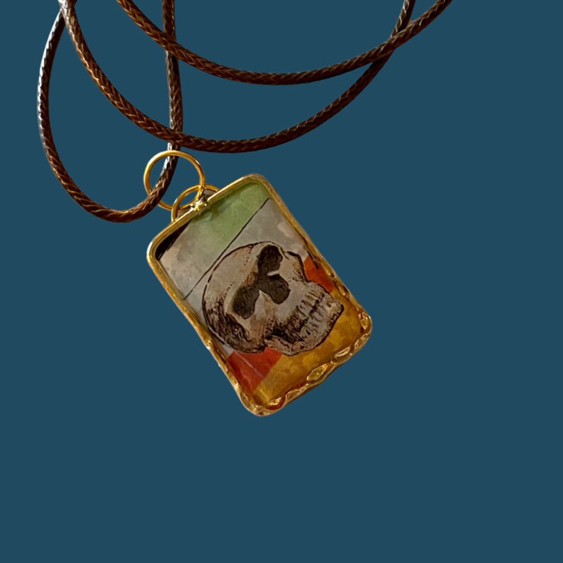 Neanderthal Sketch Pendant Necklace, Vintage Newsprint Jewelry, Resin ...