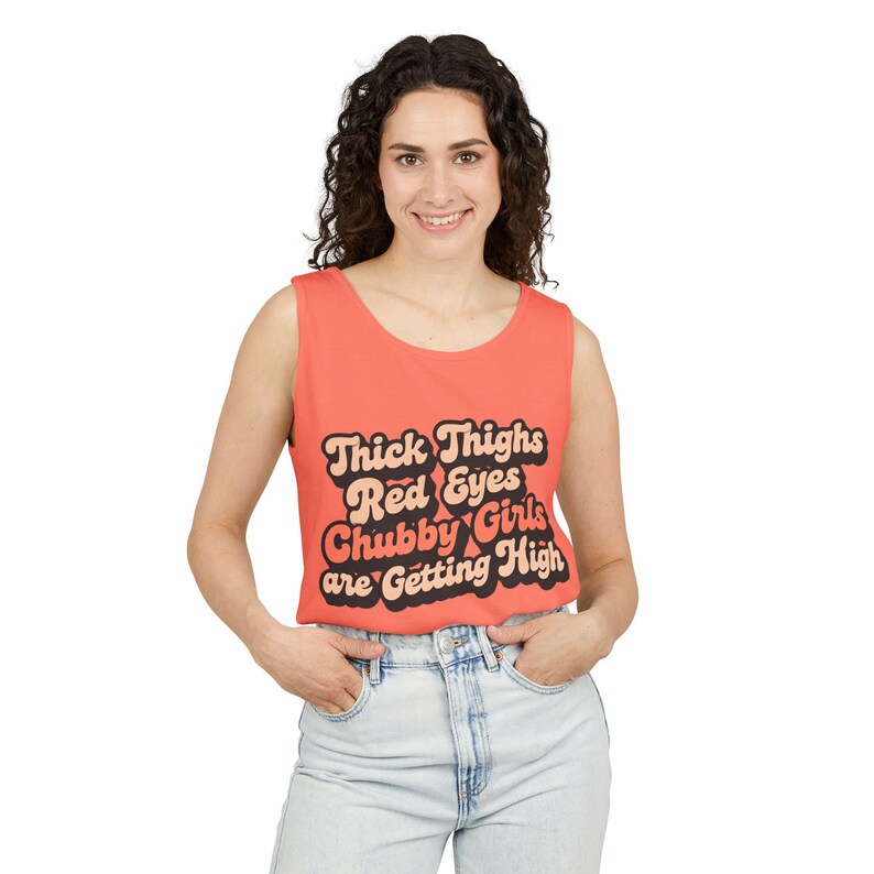 Thick Thighs Chubby Girls Tank Top - Comfort Colors 420 Shirt - Etsy