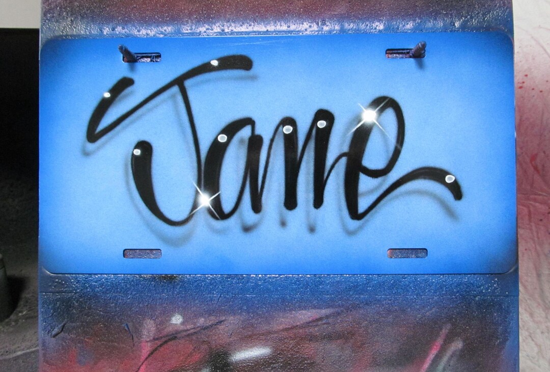 Airbrush Front License Plate | Personalized Gift | Airbrushed Car Tag ...