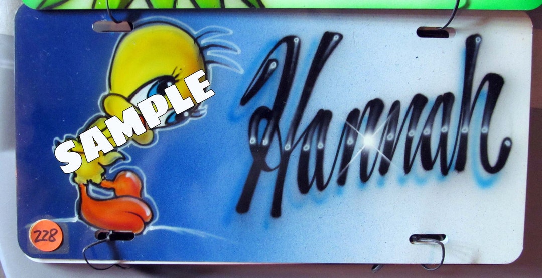 Custom Airbrushed // Yellow Cartoon Bird // Looney Character With Any ...