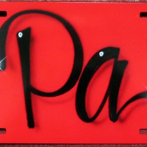 Custom Airbrushed License Plate | Personalized Car Tag With Two Names ...