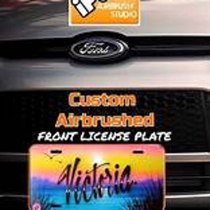 Custom Airbrushed Horses Running // Any Name // Front License Plate ...