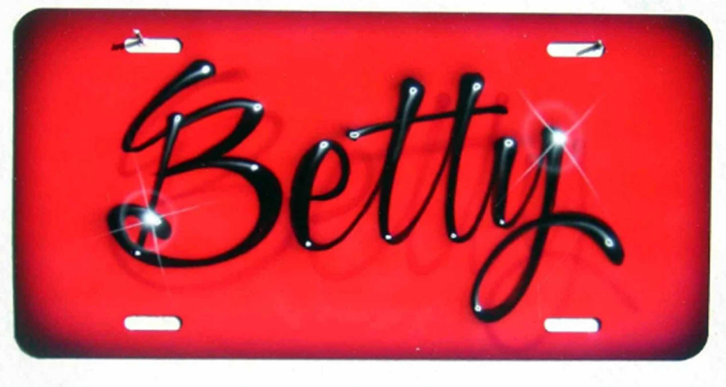 Custom Airbrushed Aluminum License Plate | Personalized Car Tag - Etsy