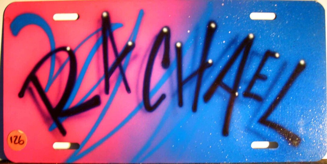 Custom Airbrush Nameplate | Personalized Front License Plate | Unique ...
