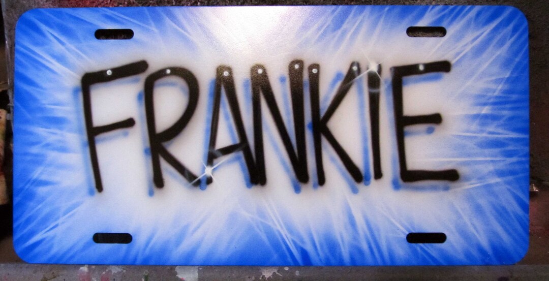 Custom Airbrushed License Plate Name Monogram Car Accessory Gift Family ...