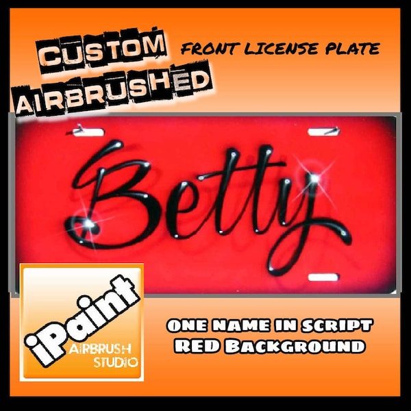 Airbrush Car License Plate - Etsy