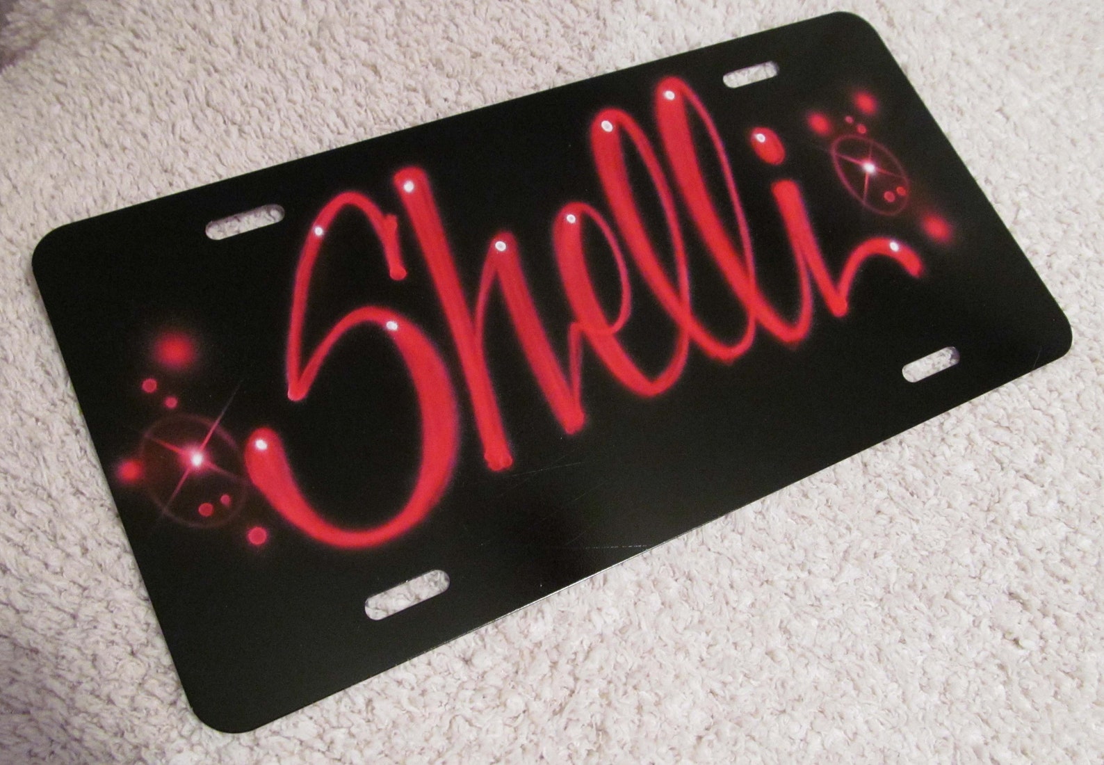Airbrush Name Front License Plate | Personalized Car Tag - Etsy