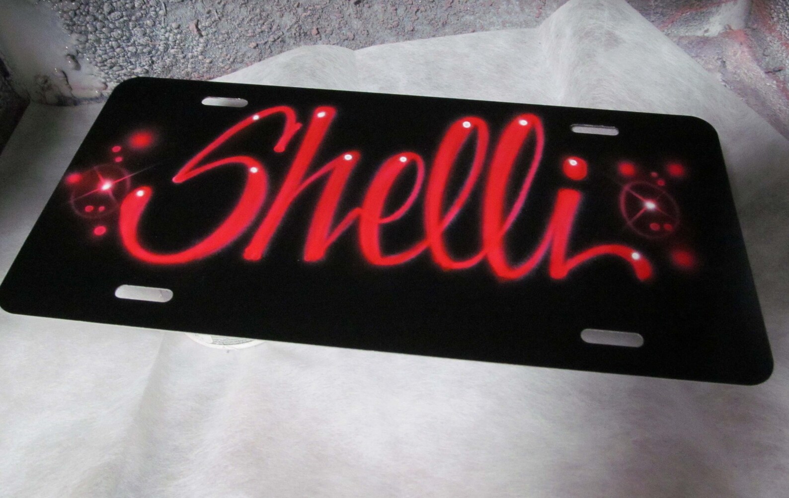 Airbrush Name Front License Plate | Personalized Car Tag - Etsy