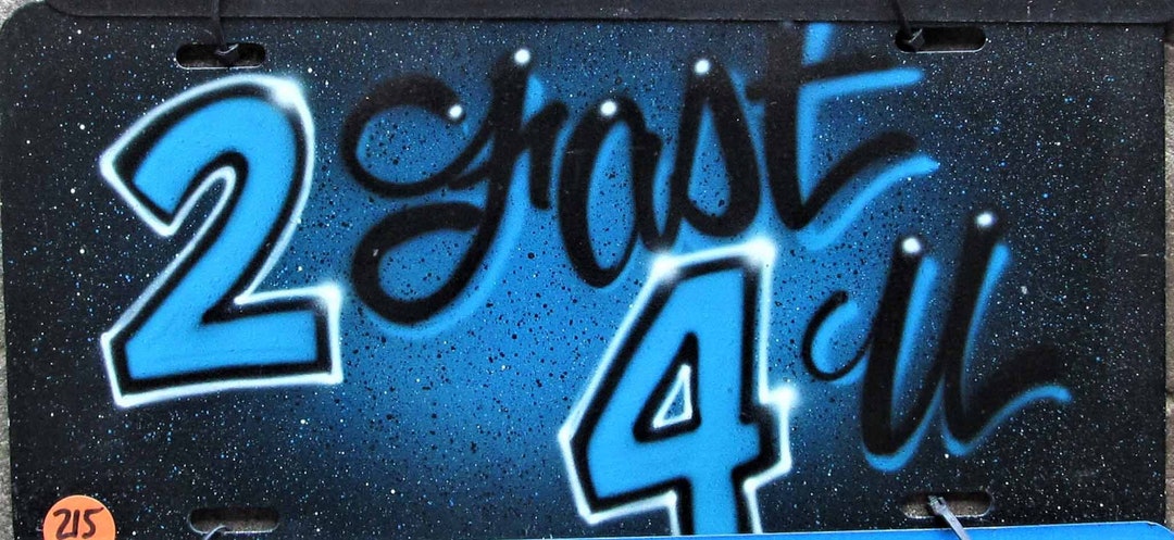 Airbrushed License Plate | Custom Airbrush Car Tag | Personalized Car ...