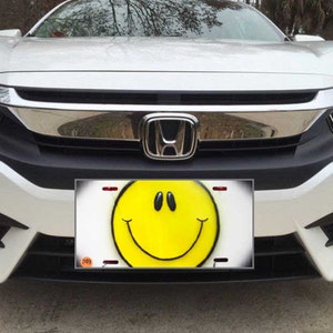 Airbrushed Smiley Face Car Accessory | Have a Nice Day | Front License ...