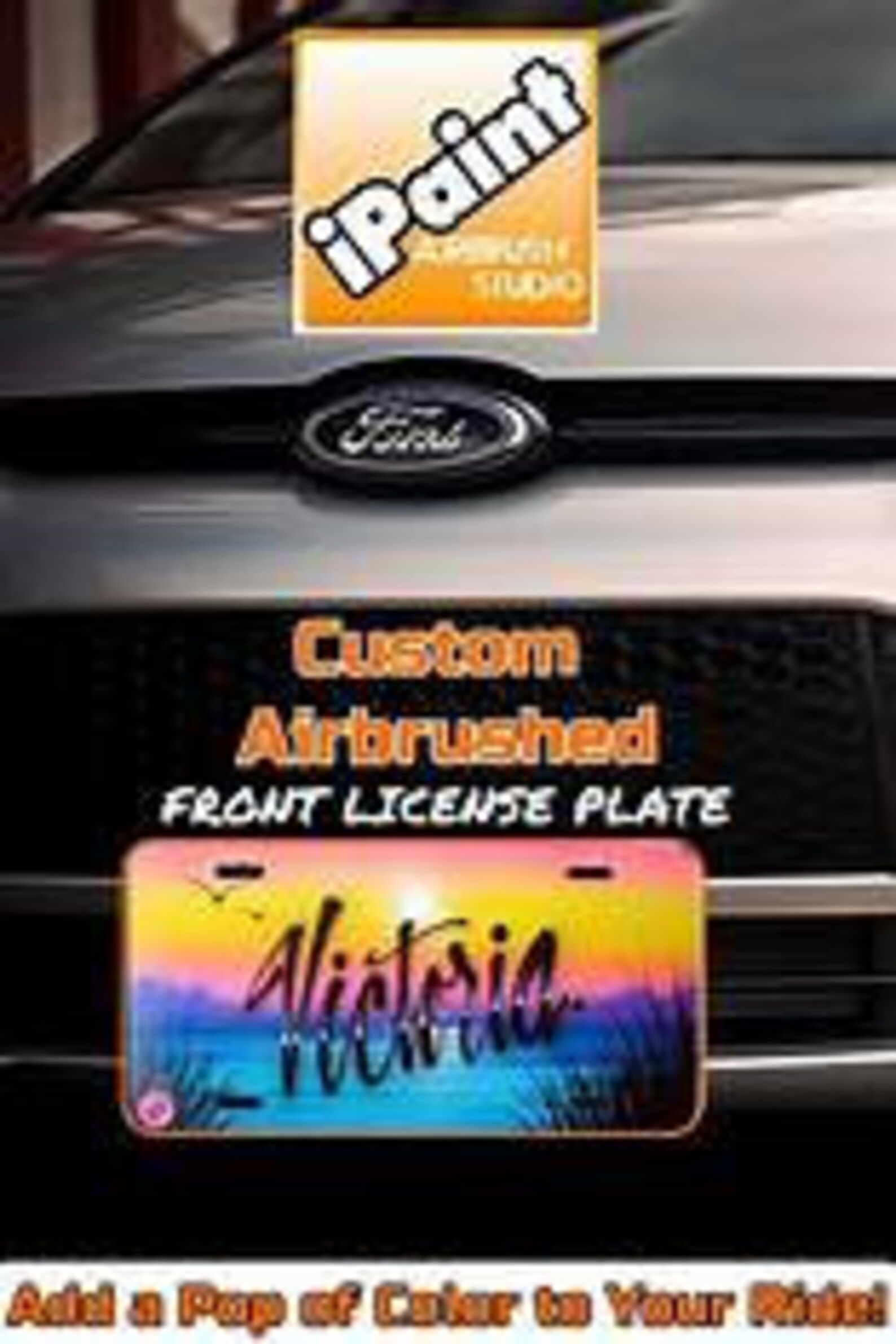 Airbrush Front License Plate | Personalized Gift | Airbrushed Name on ...