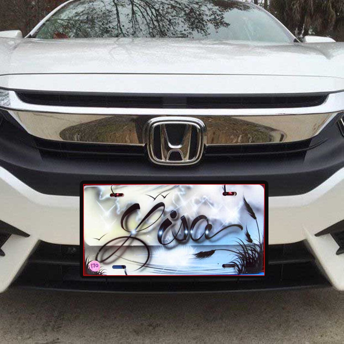 Airbrush License Plate: Personalized Beach Scene Car Accessory - Etsy
