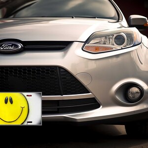 Airbrushed Smiley Face Car Accessory | Have a Nice Day | Front License ...