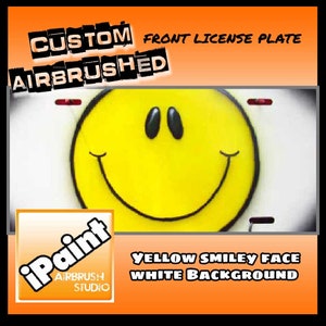 Airbrushed Smiley Face Car Accessory | Have a Nice Day | Front License ...