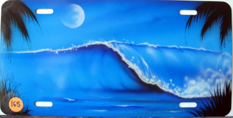 Custom Airbrushed Ocean Wave // Beach Scene // Any Colors // - Etsy