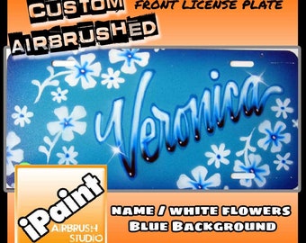 Floral License Plate - Etsy