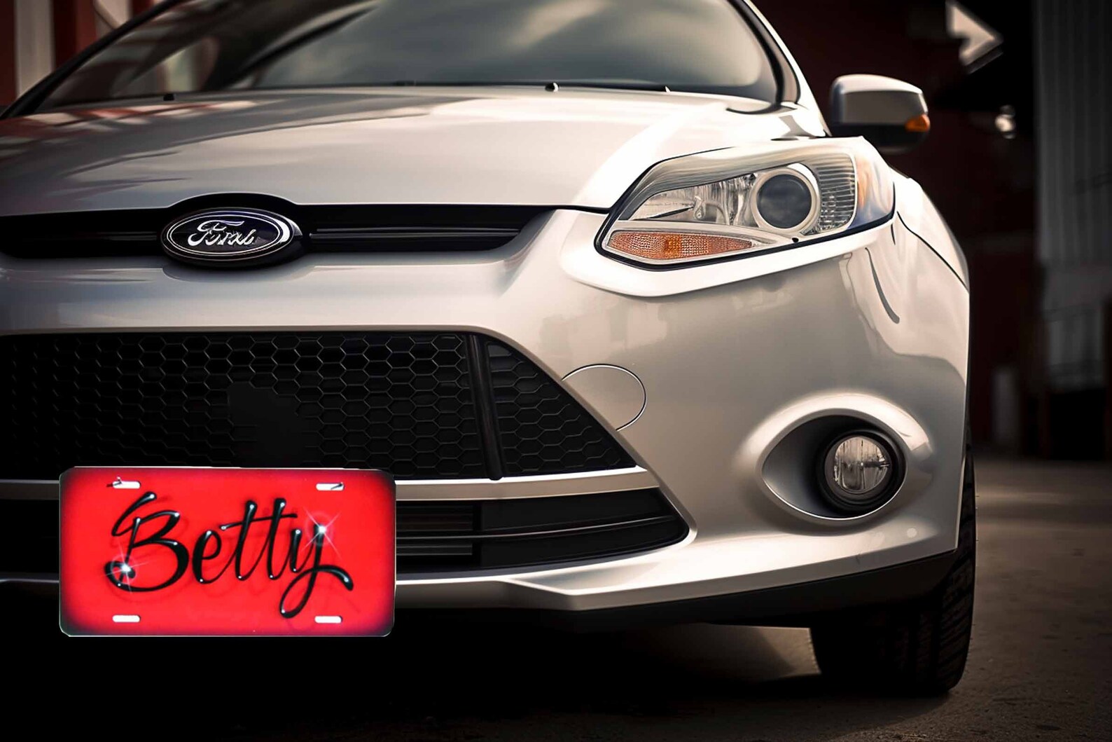 Custom Airbrushed Aluminum License Plate | Personalized Car Tag - Etsy
