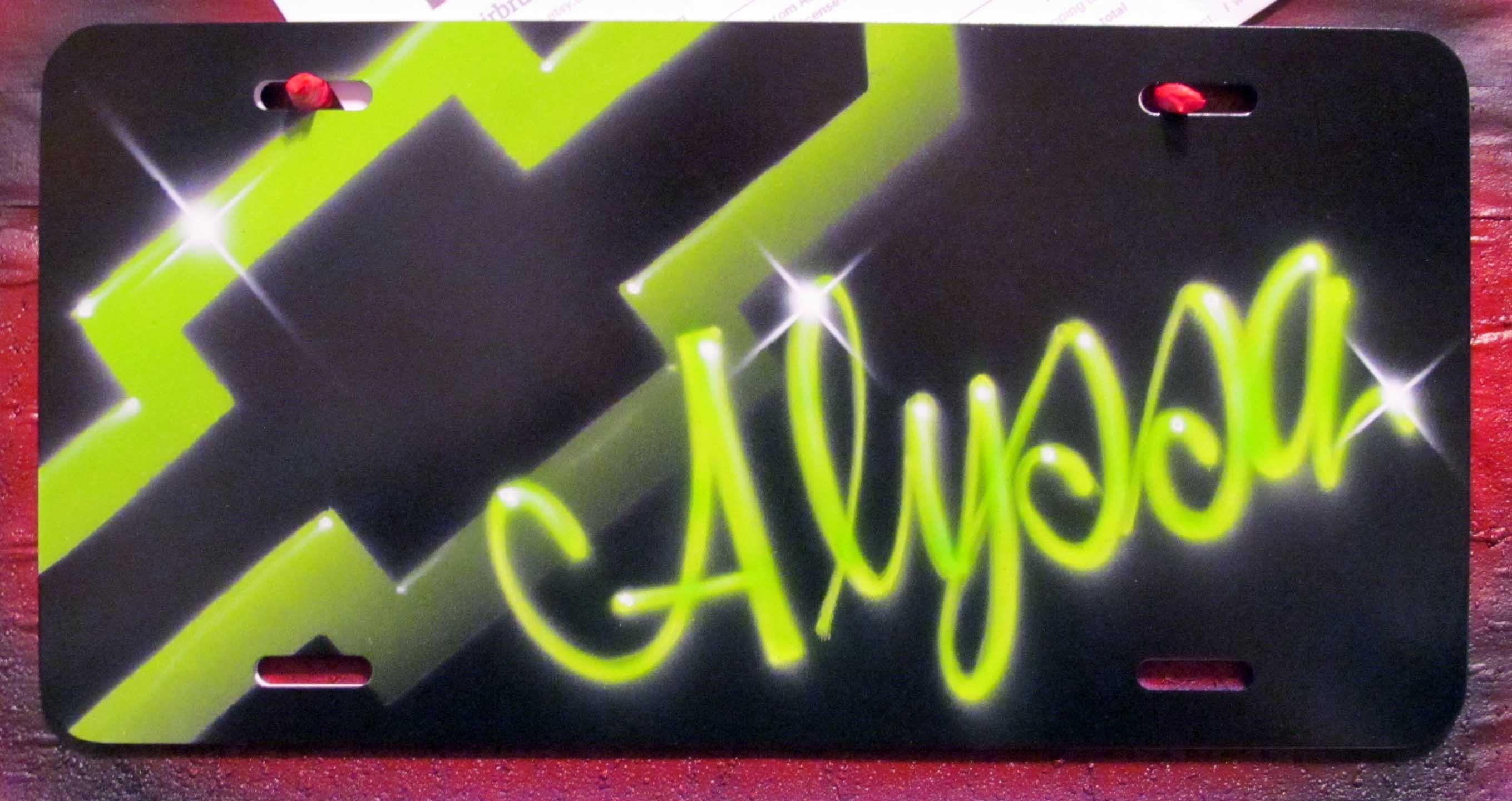 Chevy License Plate: Custom Airbrushed Aluminum Front Vanity Plate - Etsy