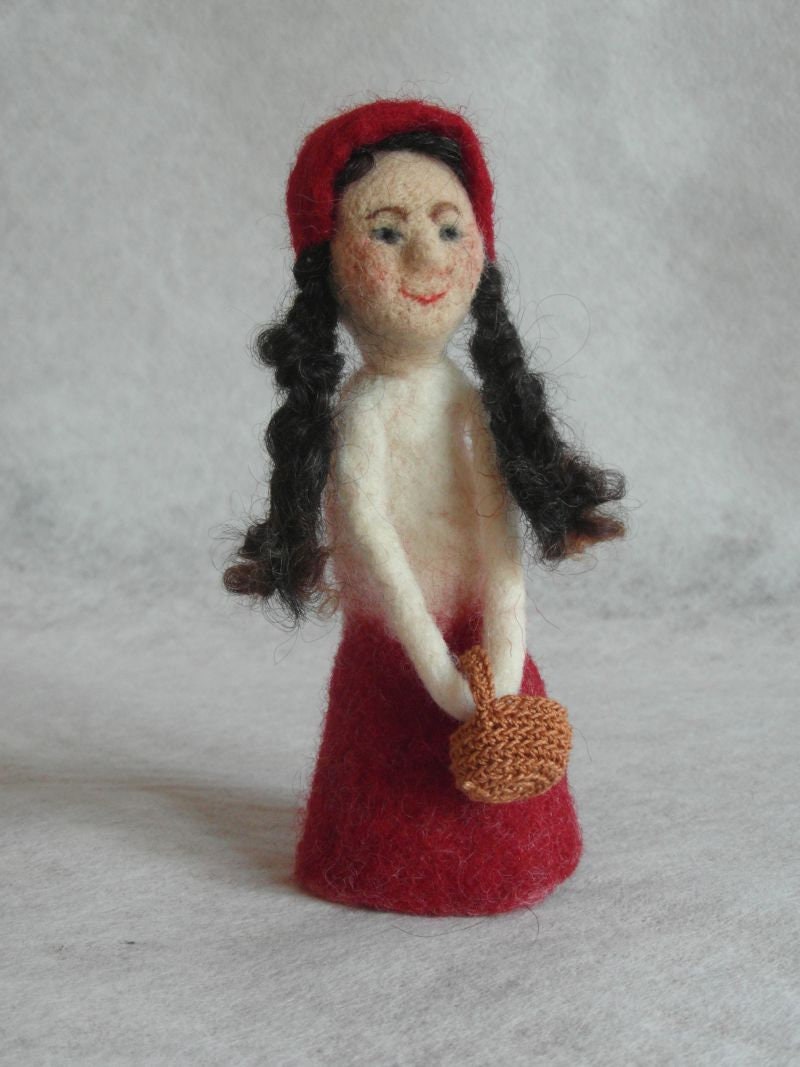 Felt Finger Puppet Little Red Riding Hood Fairy Tale Puppet Felt Puppet ...