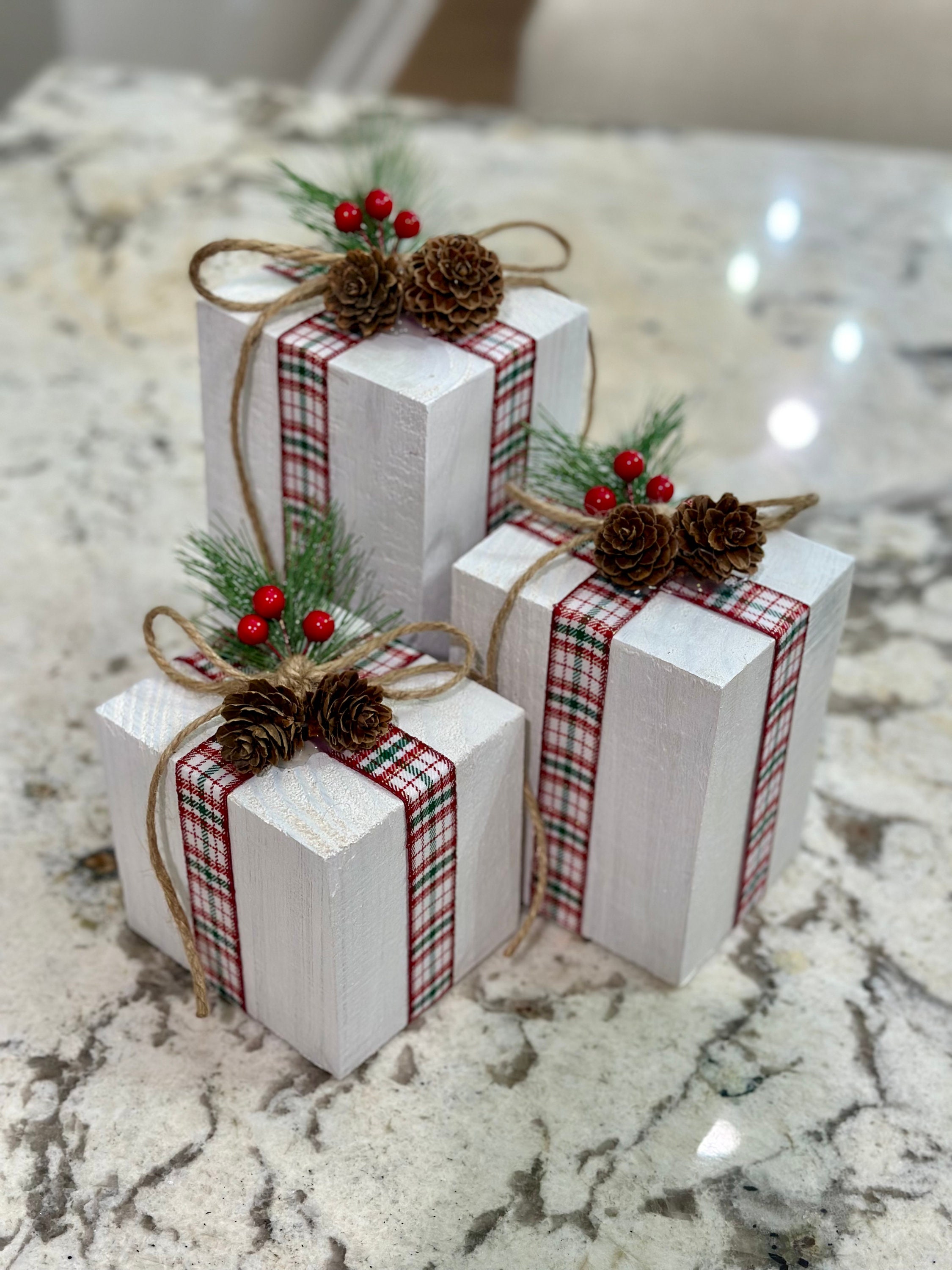 Wooden Present Set,block Present Set,wood Gift Set,christmas Present ...