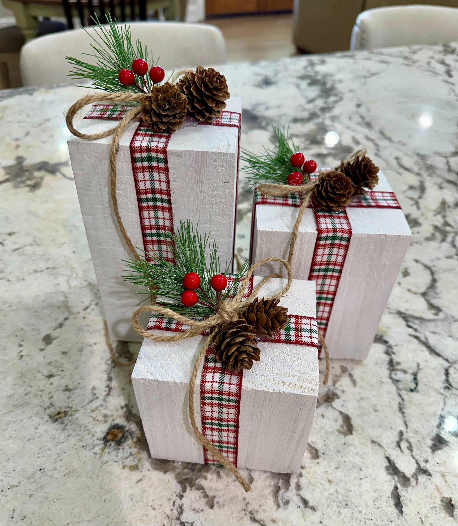 Wooden Present Set,block Present Set,wood Gift Set,christmas Present ...