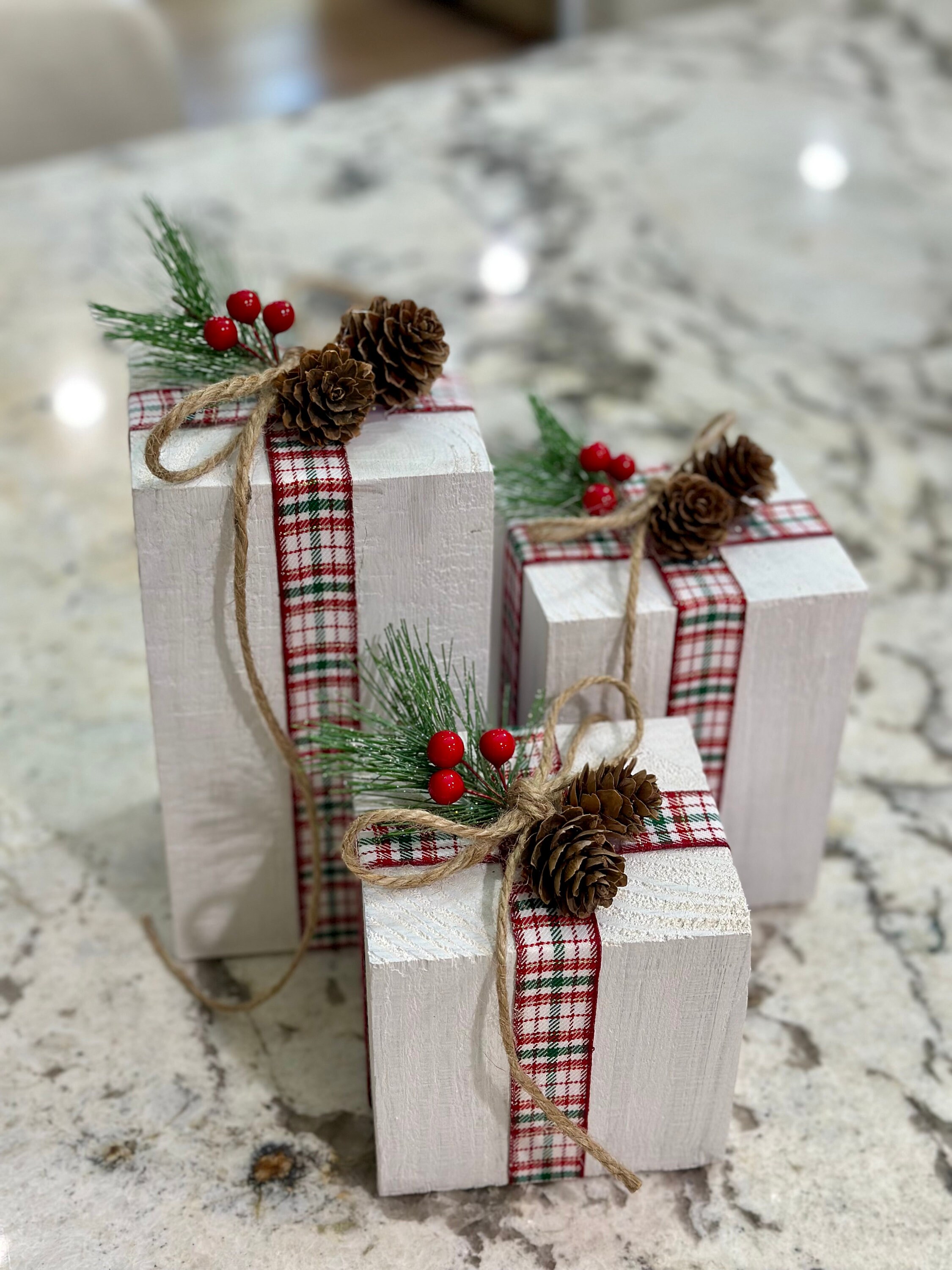 Wooden Present Set,block Present Set,wood Gift Set,christmas Present ...