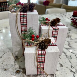 Wooden Present Set,block Present Set,wood Gift Set,christmas Present ...