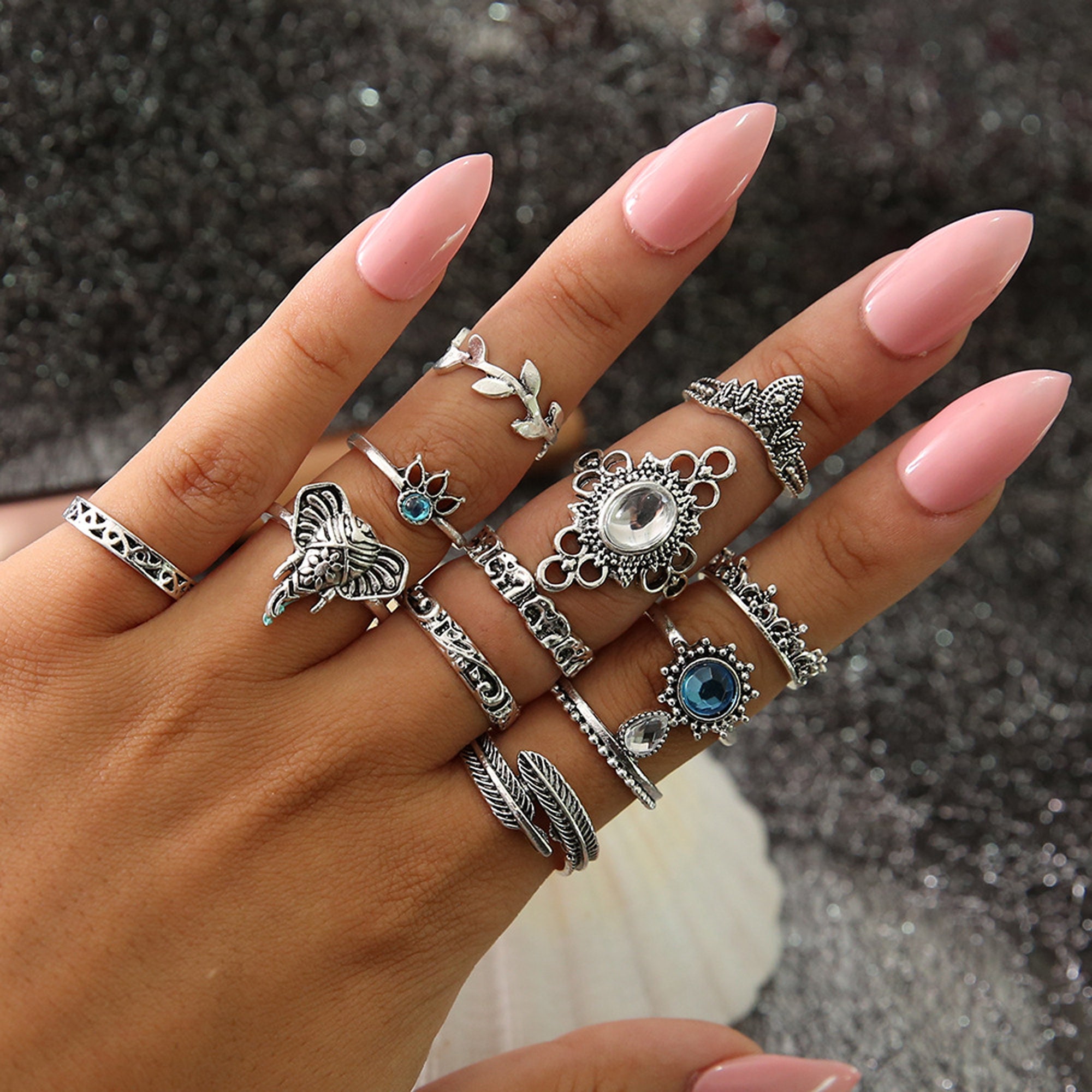 Boho Ring Set Vintage Crystal Boho Ring Set Bohemian Ring Set - Etsy ... Boho Ring Set Vintage Crystal Boho Ring Set Bohemian Ring Set - Etsy ...
