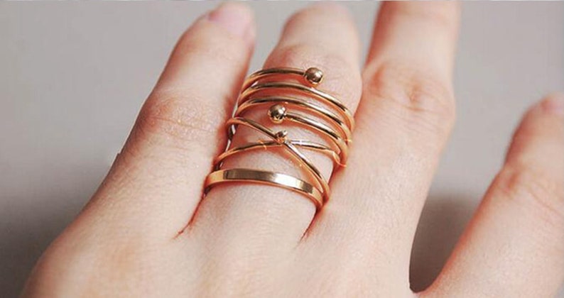 6 Piece Unique Rings Vintage Boho Ring Set Bohemian Ring Set | Etsy