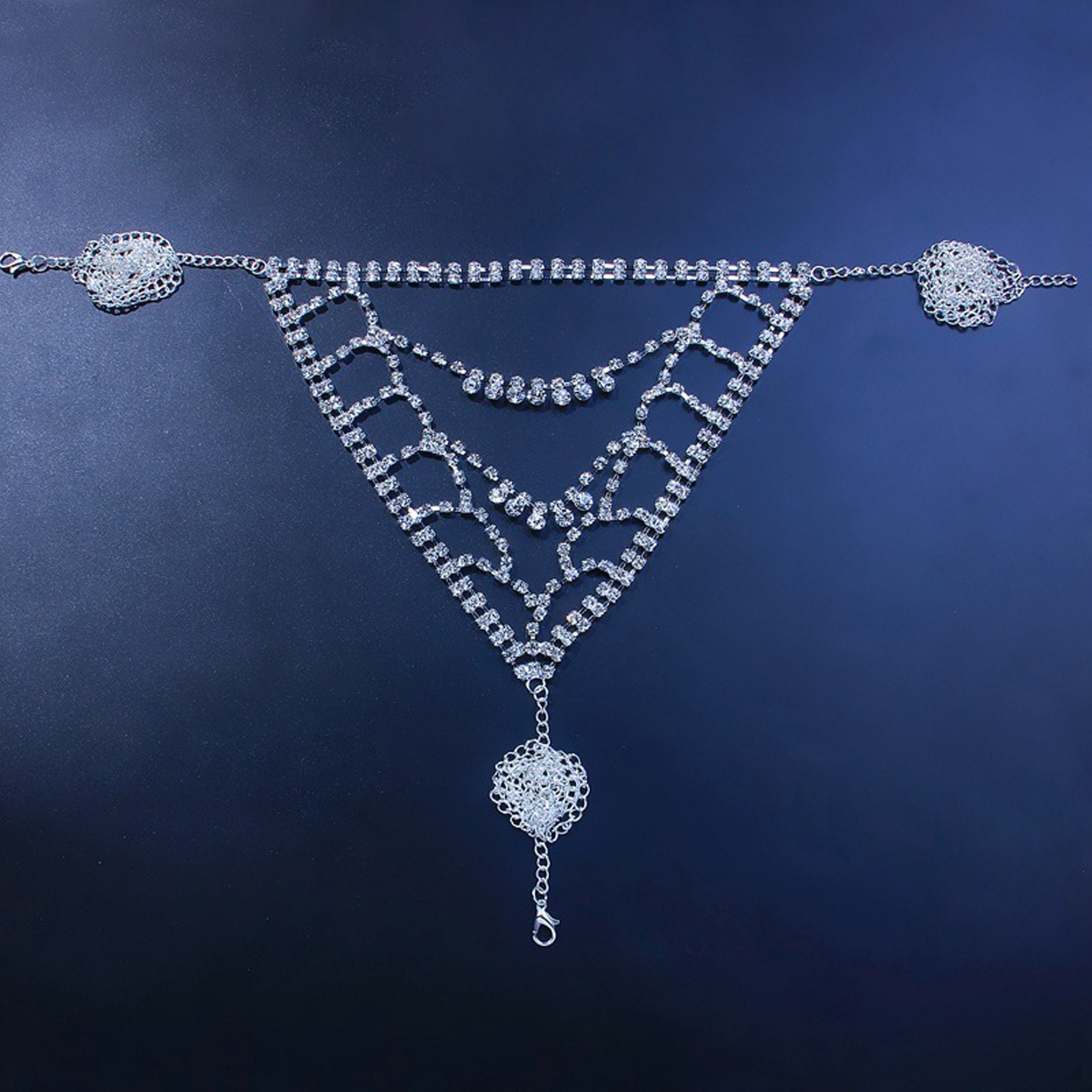 Sexy Crystal Rhinestone Body Chain Jewelry Lingerie Set Etsy