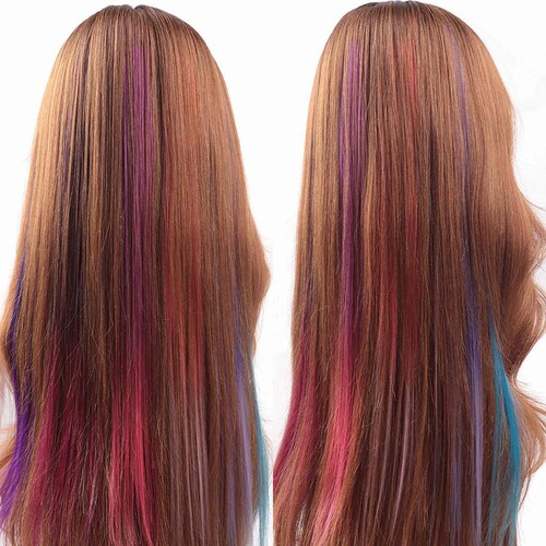20 Colored Clip in Hair Extensionscolor Party Straight Hair - Etsy Canada
