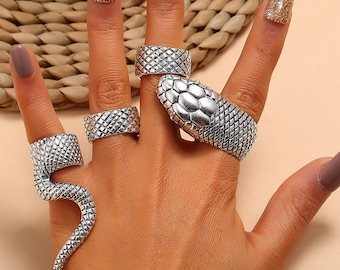 Silver Snake Ring - Etsy