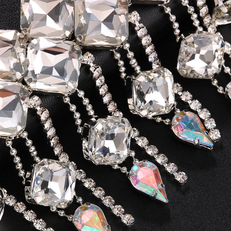 Water Drop Crystal Rhinestone Tassel Forehead Chain Head Chain Etsy