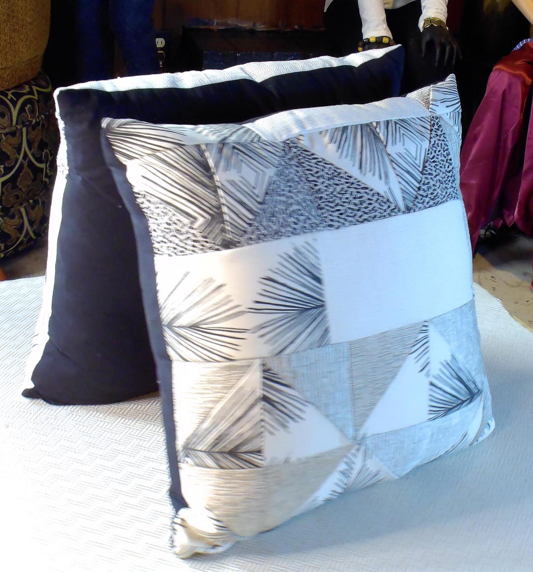 Black/white Patch Work Pillows 20 set of 2 - Etsy