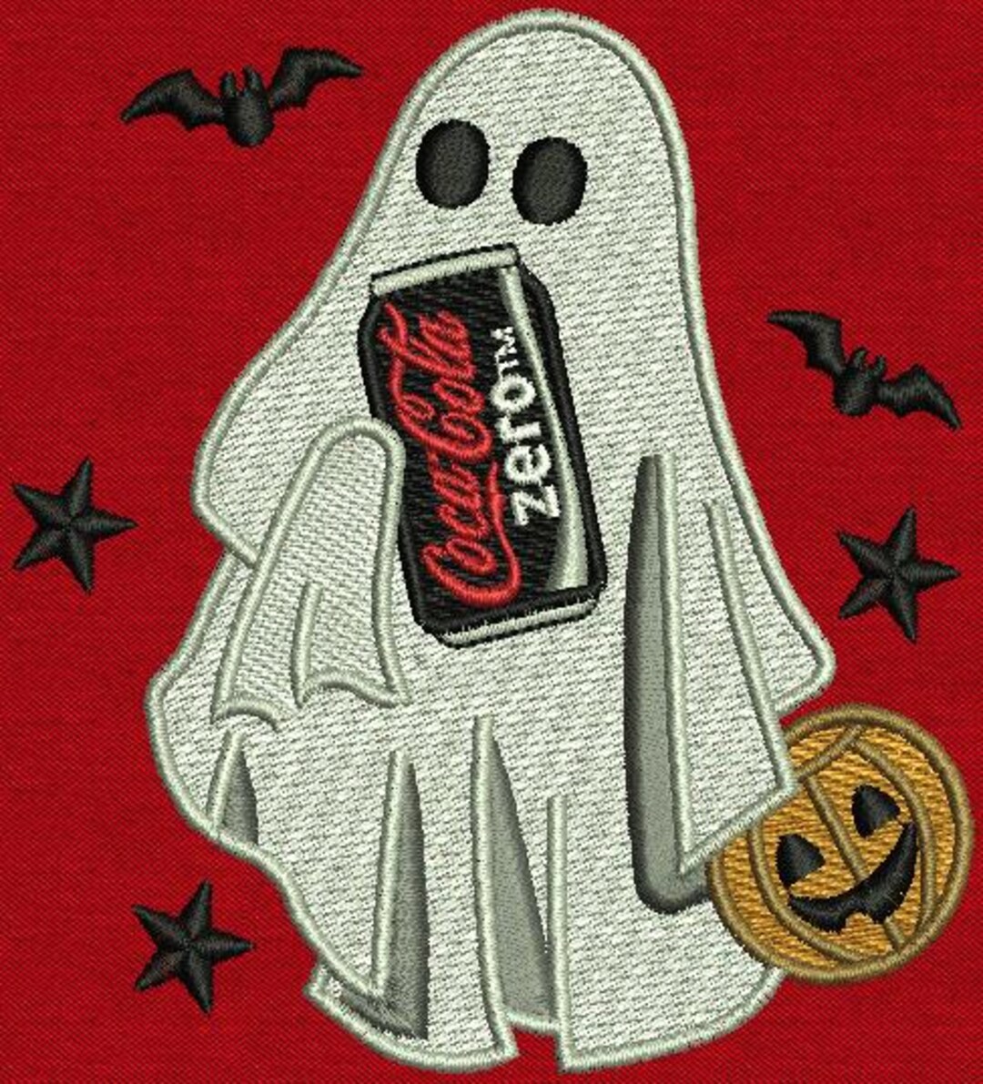 Coke Zero Ghost Embroidery .PES Design - Etsy