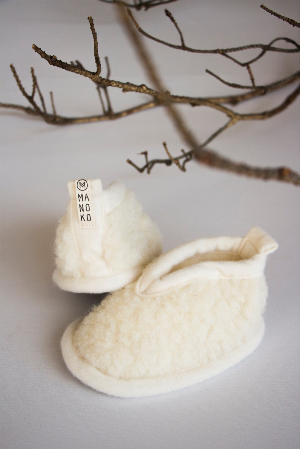 Baby Merino Wool Slipper/ Woolen Baby Slippers With Leather Sole ...