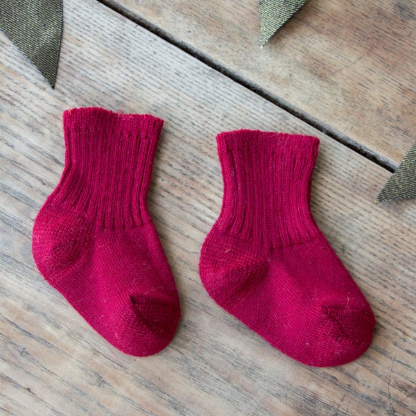 Red Baby Booties - Etsy