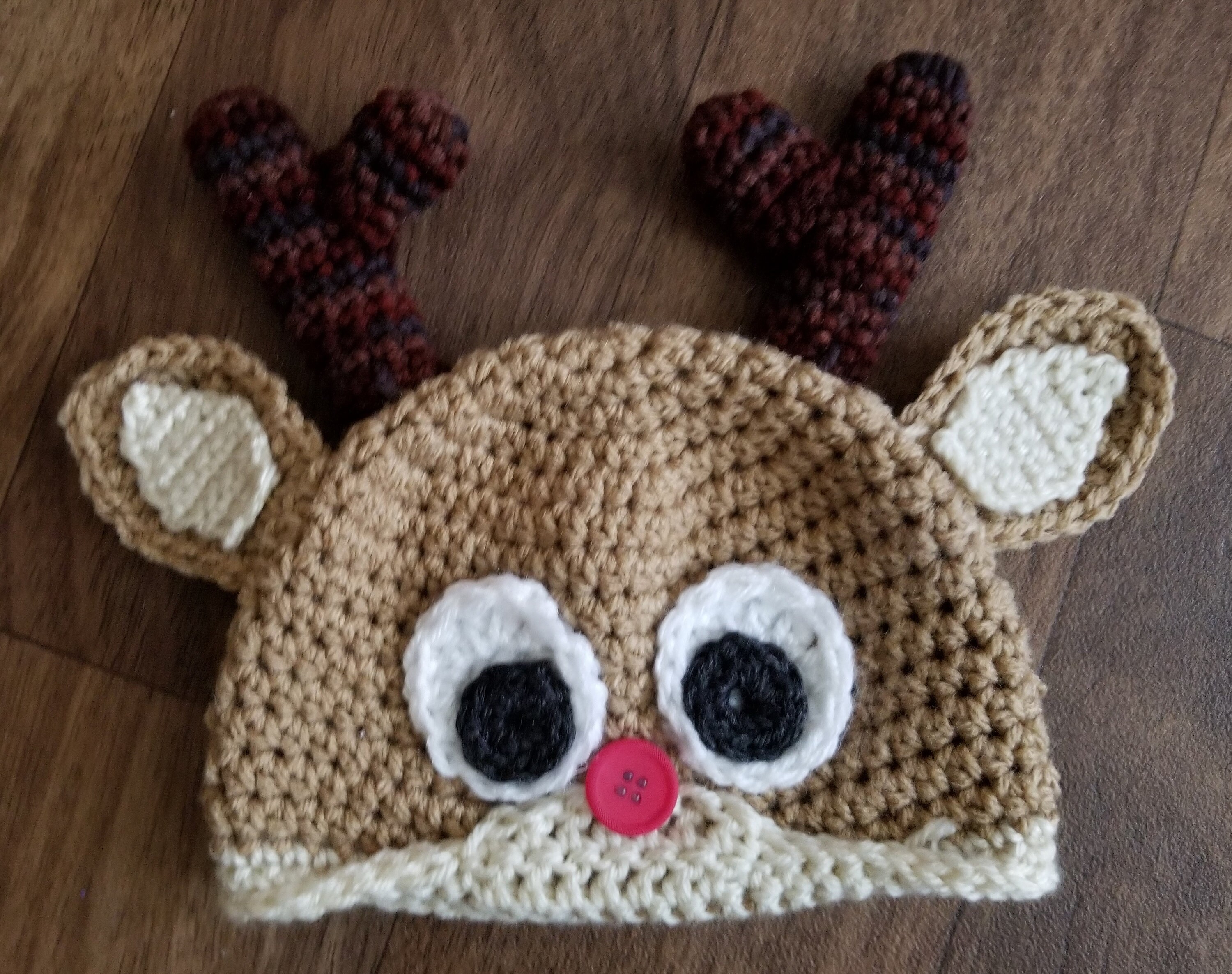 Crochet Reindeer Hat