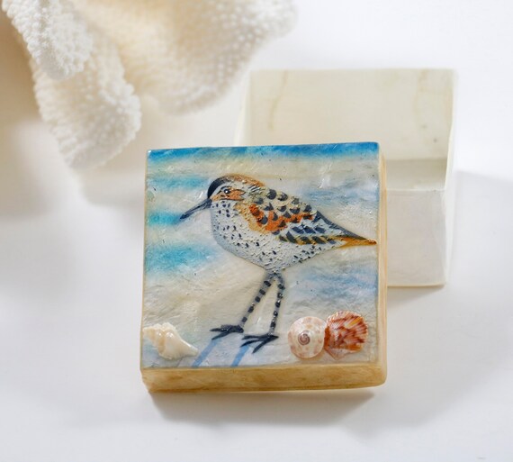 Bird Box Seashell Box Capiz Shell Box Beach Decor Tropical | Etsy