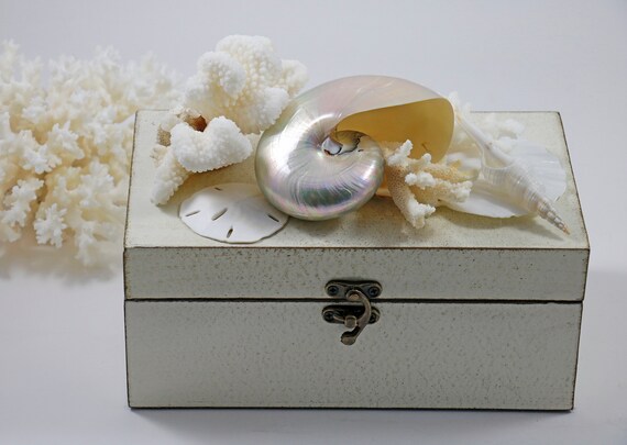 Beach Decor Seashell Box Mermaid Gift Coastal Decor | Etsy