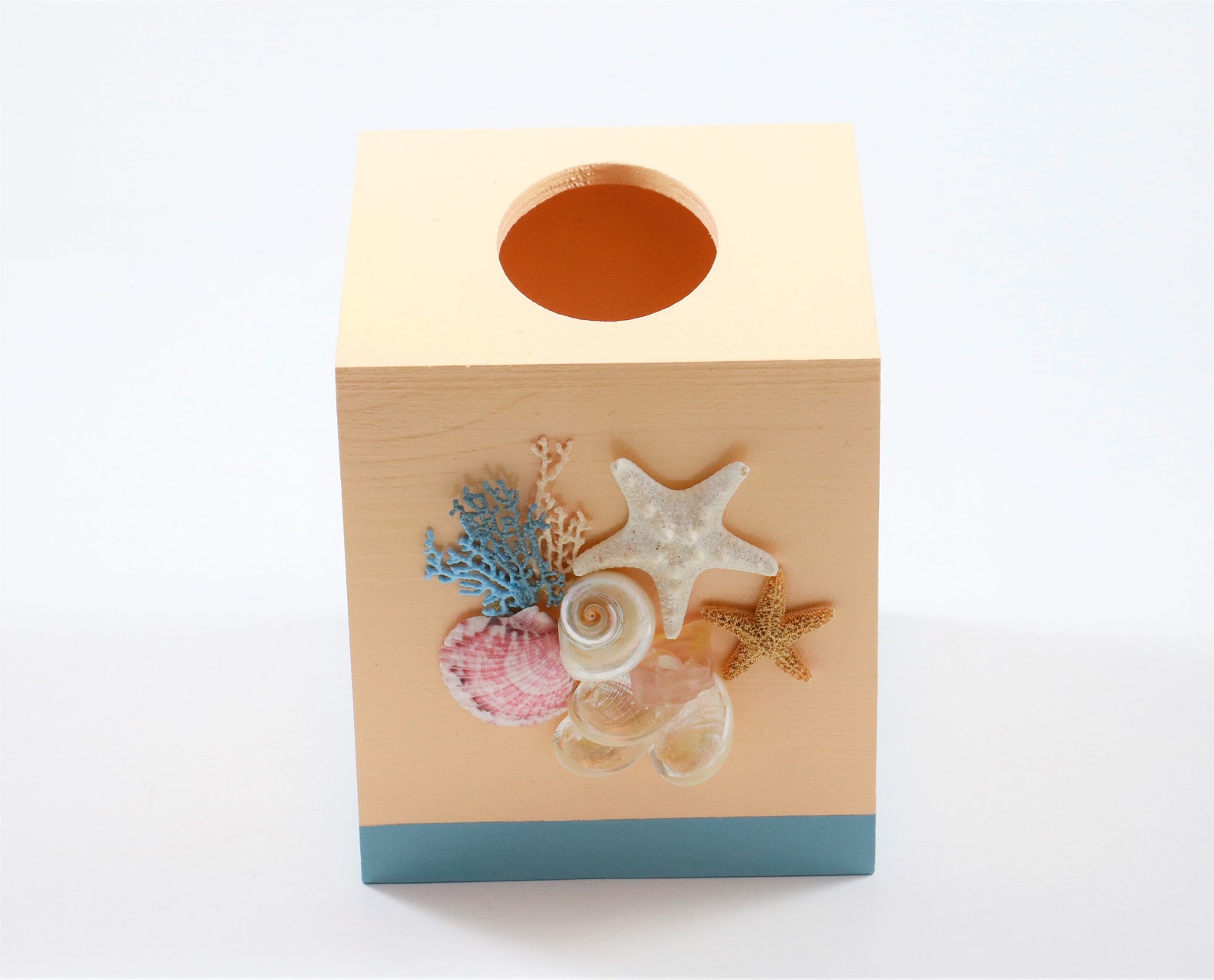 Seashell Tissue Box Cover Beach Decor Shell Tissue Box | Etsy