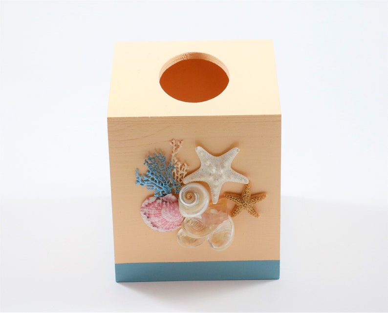 Seashell Tissue Box Cover Beach Decor Shell Tissue Box | Etsy